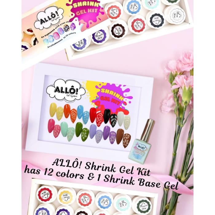 ALLÔ Shrink Gel Art Design Kit - 12 colors + 1 Base — OceanNailSupply