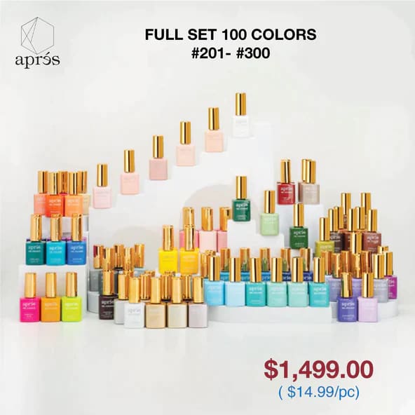 Apres Full Set - Gel Couleur Bundle 201 - 300 First Edition 100 colors ...