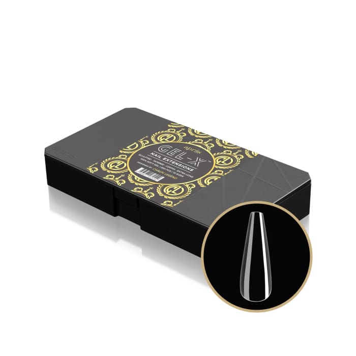 CHAUN LEGEND X APRÉS GEL-X® TIPS - SCULPTED TAPERED COFFIN EXTRA LONG ...