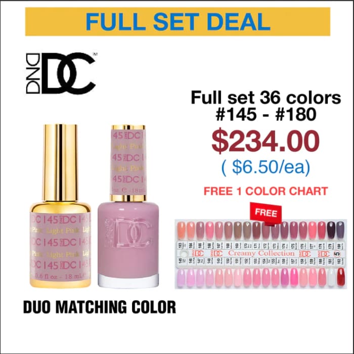 DND DC Duo Matching Color - Full set 36 colors #145 - #180 - Creamy ...