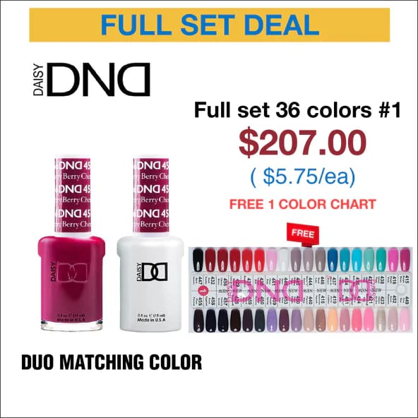 DND Duo Matching Color Full set 36 colors #1 w/ 1 Color Chart ...