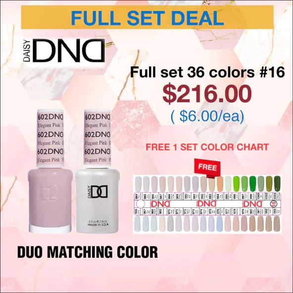 DND Duo Matching Color - Full set 36 colors - #16 #966- #1003 w/ 1 ...