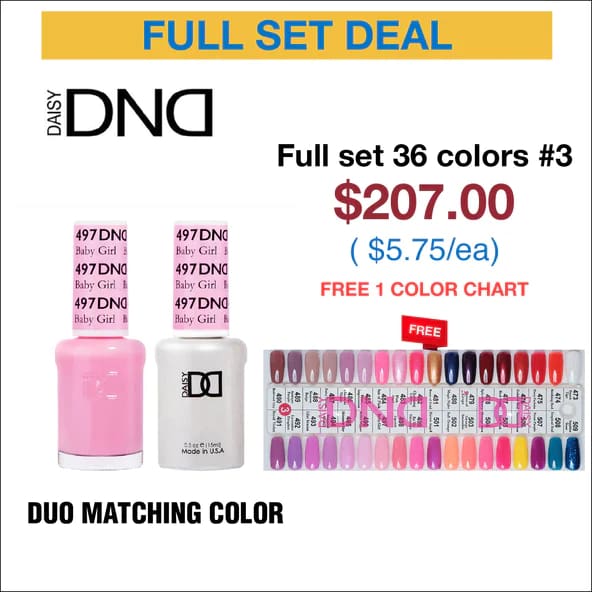 DND Duo Matching Color Full set 36 colors #3 #473 #509 w/ 1 Color Chart ...