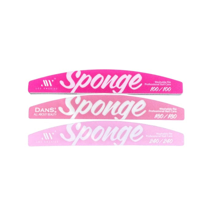 Pink Sponge Buffers - Half Moon — OceanNailSupply