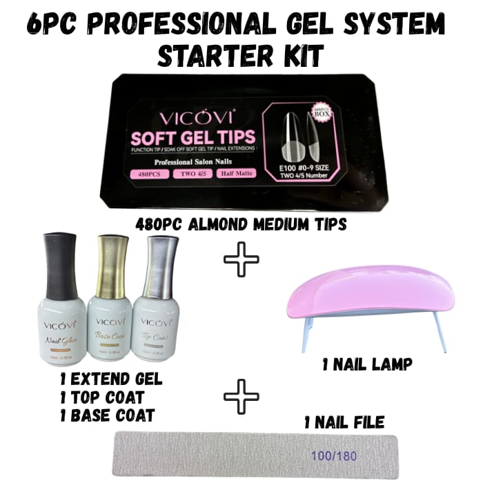 Vicovi 6-Piece Professional Gel System Starter Kit — OceanNailSupply