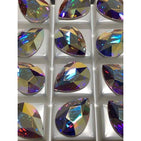 2303 Swarovski Pear Aurore Boreale Flatback — OceanNailSupply