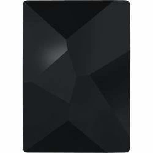 2520 Swarovski Cosmic Rectangle Jet - 8 x 6 mm 5pcs — OceanNailSupply